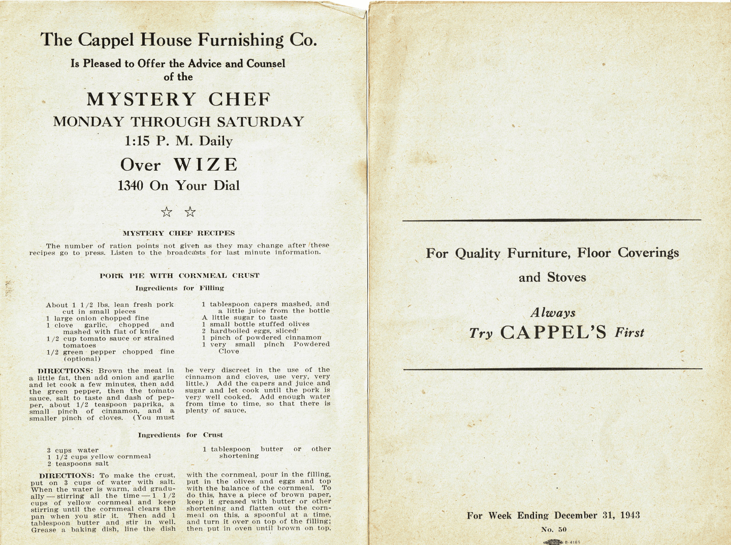 The Mystery Behind The Mystery Chef – Quaint Cooking