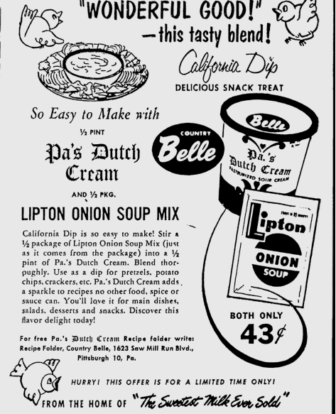 History of California Dip – Quaint Cooking