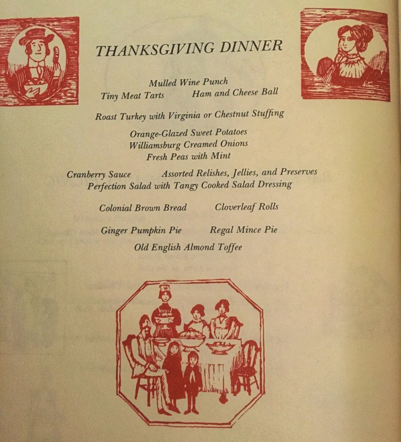 1963 Thanksgiving Menu – Quaint Cooking